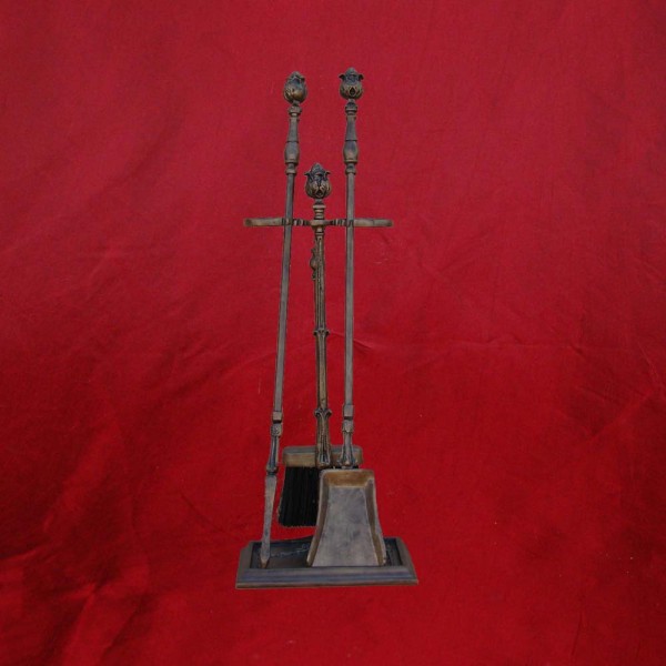 Rosebud Handled Brass Tool Set – Northshore Fireplace